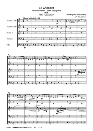 Le Chocolat (Spanish Dance from The Nutcracker) by Tchaikovsky Arr ...