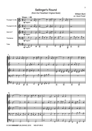 Sellinger’s Round by William Byrd Arr. David Powell DOWNLOAD – ONYX ...